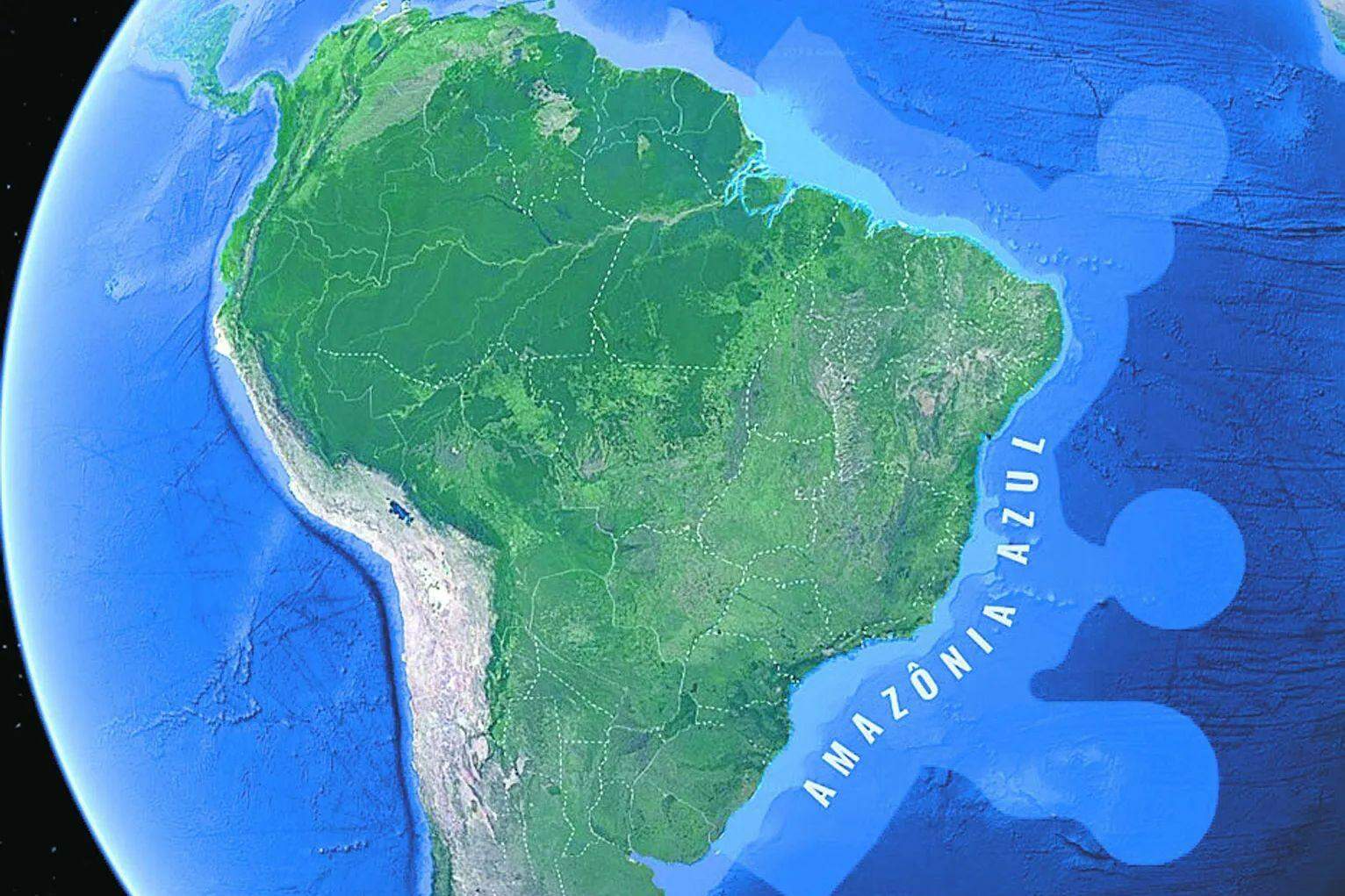 Novo mapa do Brasil incorpora Amazônia Azul, oceano com 5,7 milhões de ...
