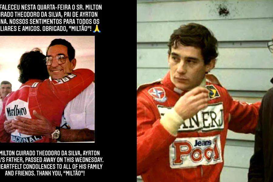 Pai de Ayrton Senna, Milton da Silva morre aos 94 anos